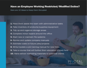 Have an Employee Working Restricted/Modified Duties? - Pivotal ...
